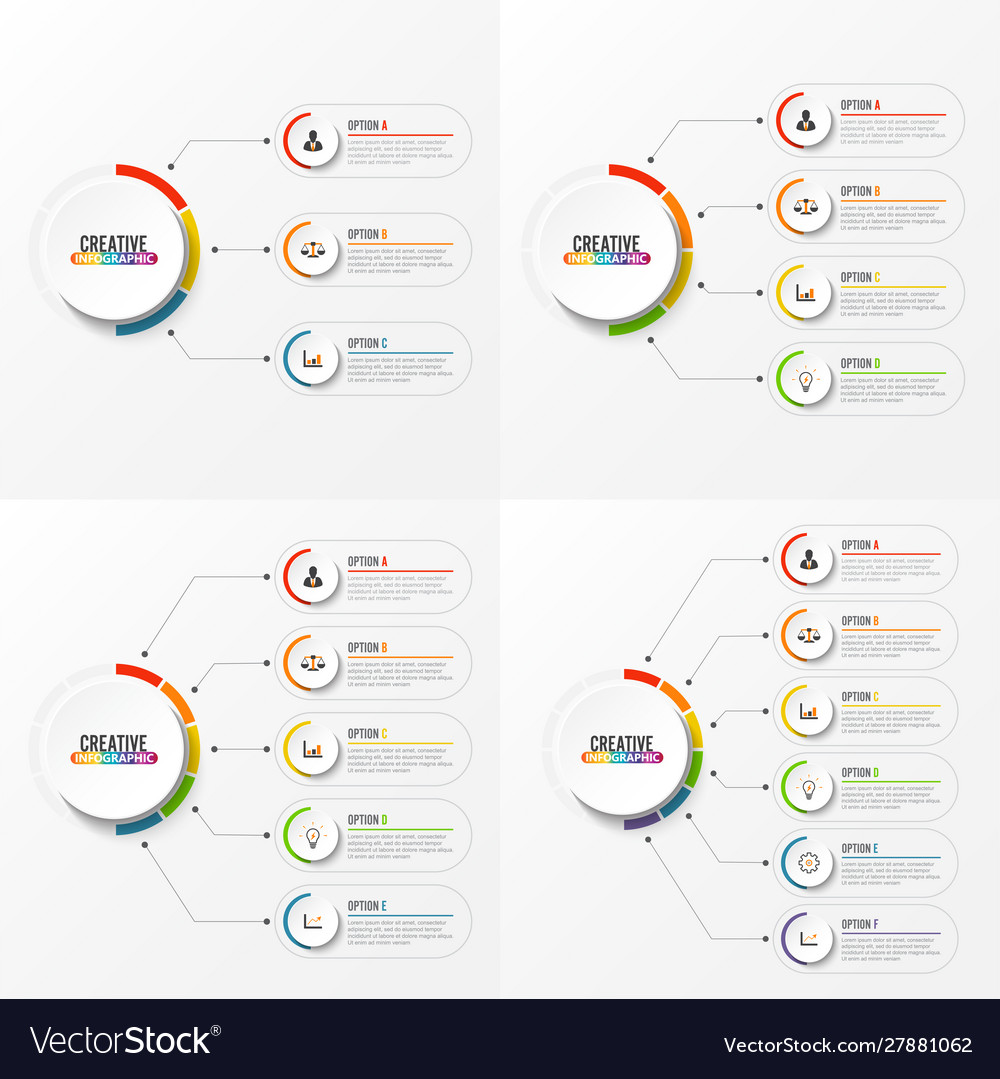 Abstract elements graph infographic template Vector Image