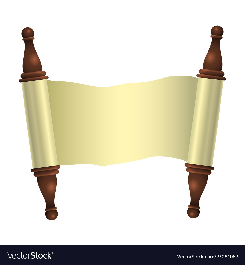 An empty scroll is uncovered scroll isolated Vector Image