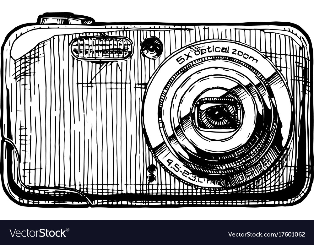 Digital compact camera Royalty Free Vector Image