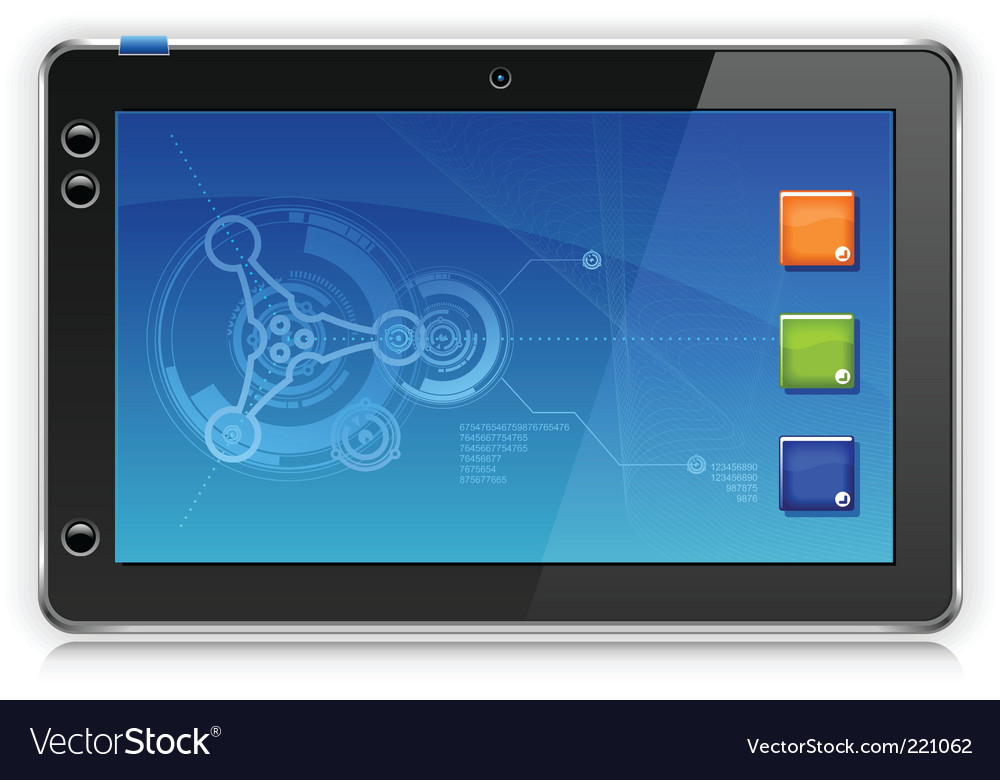 Ipad touchpad tablet computer Royalty Free Vector Image