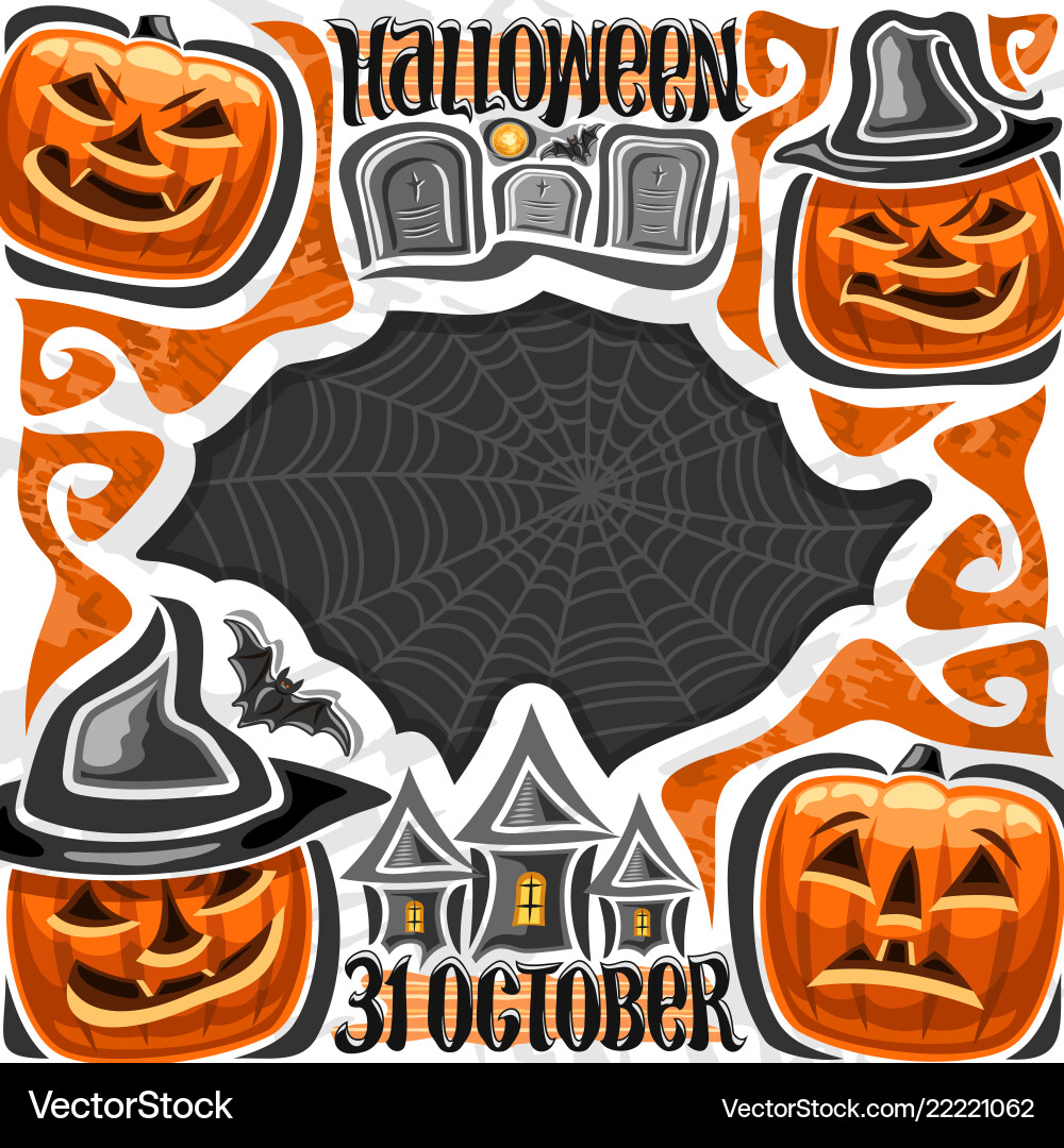 Poster for halloween holiday Royalty Free Vector Image
