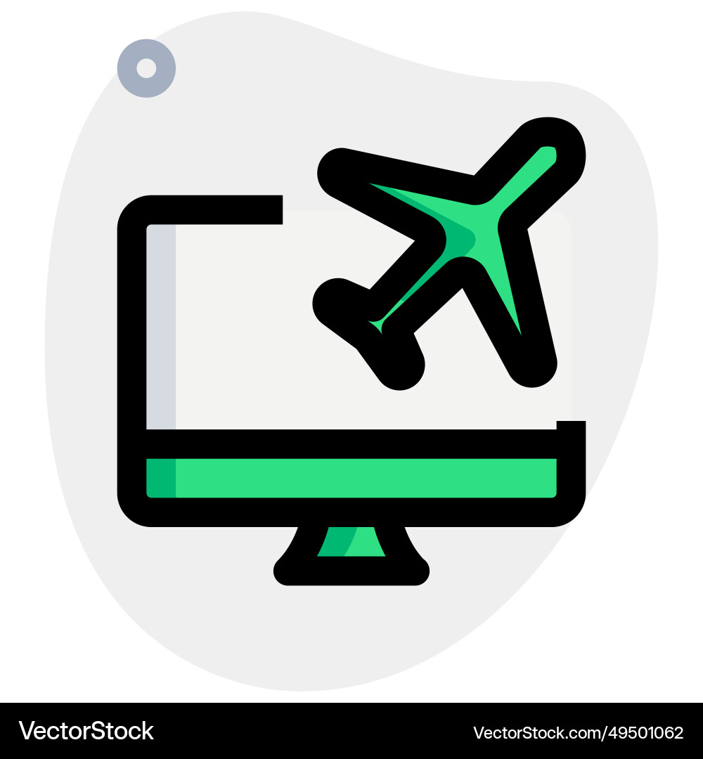 Reserving airline tickets through an online Vector Image