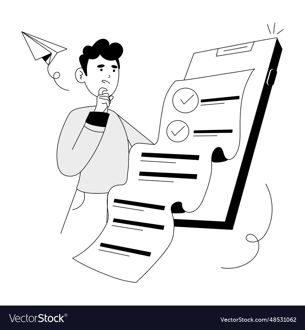 Survey list Royalty Free Vector Image - VectorStock