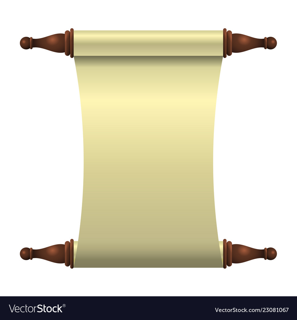 An empty scroll is unfolded unrolled Royalty Free Vector