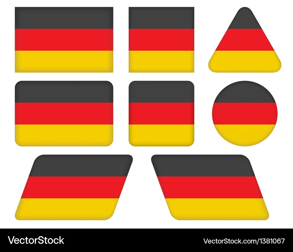 Buttons with flag of germany Royalty Free Vector Image