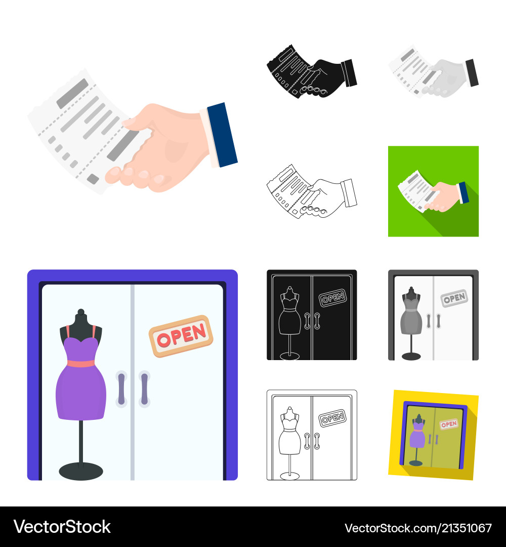 E-commerce and business cartoonblackflat Vector Image
