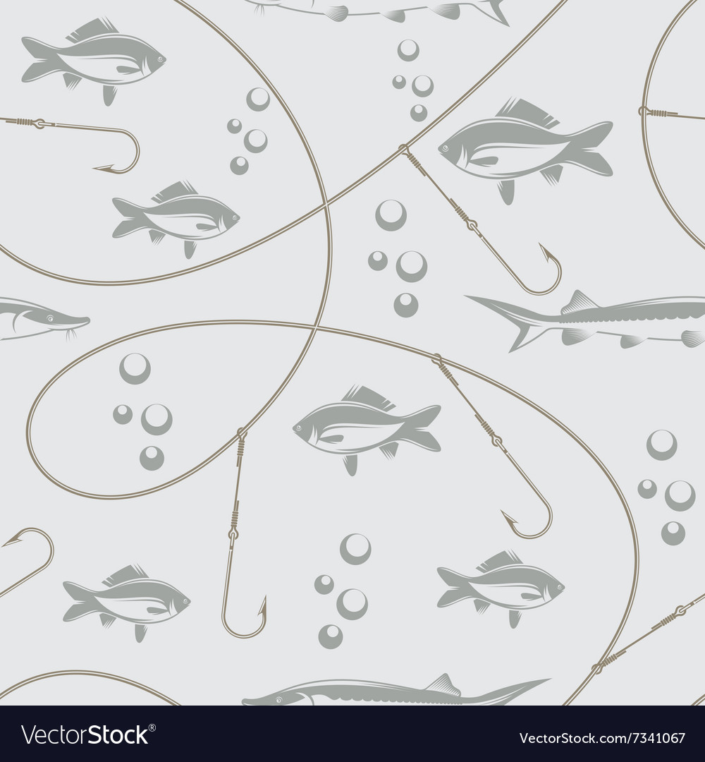 Fishing pattern Royalty Free Vector Image - VectorStock