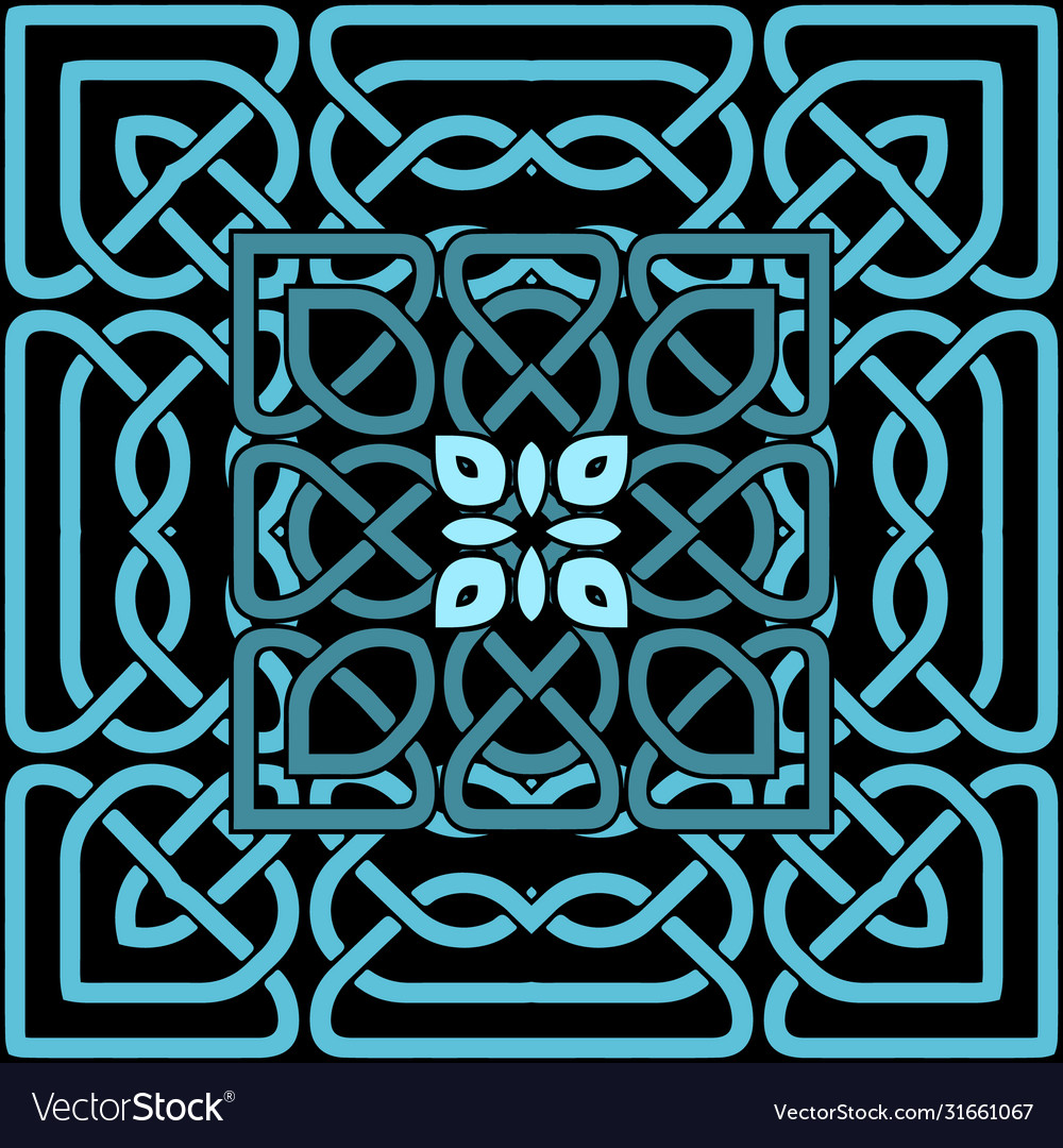 Lines seamless pattern celtic ornament repeat Vector Image