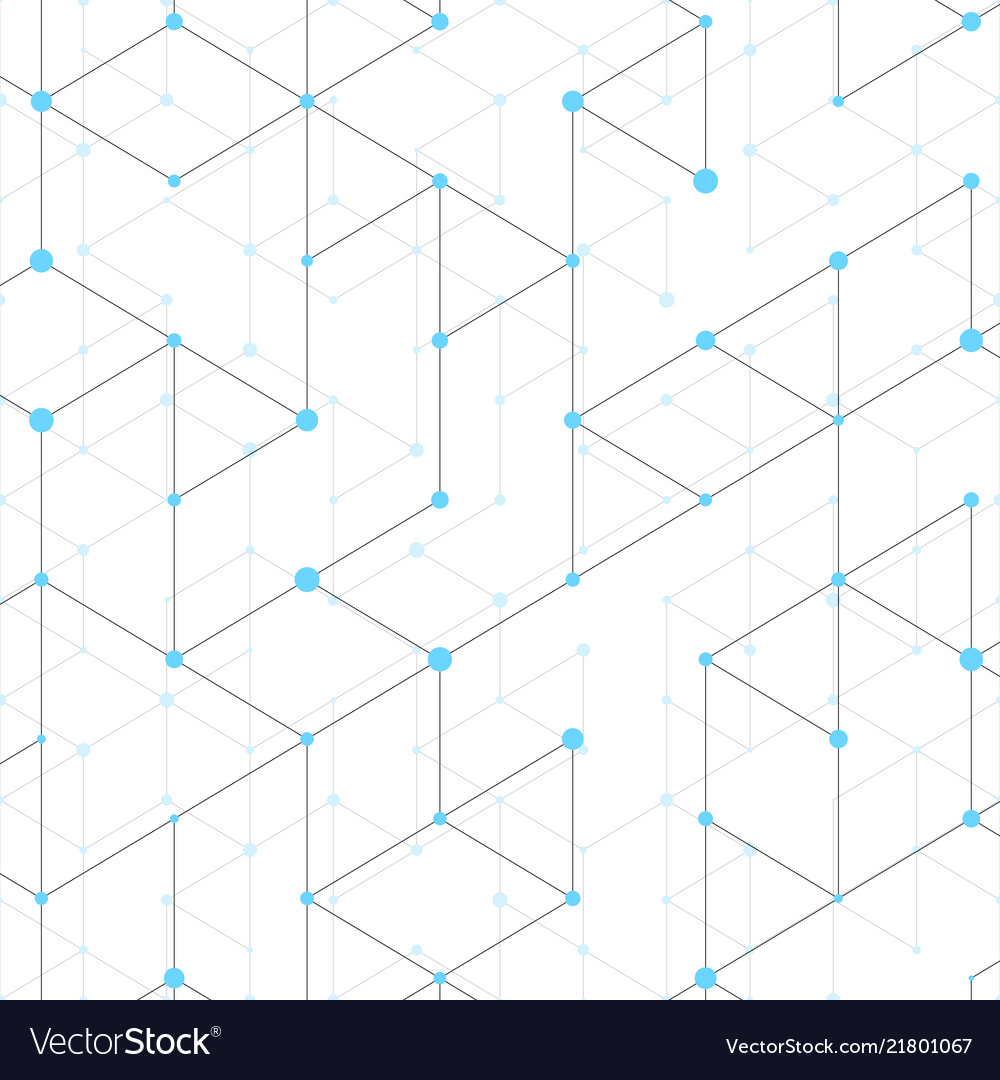 Modern line art pattern with connecting lines on Vector Image
