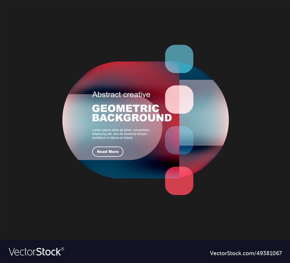 Round triangle and square composition Royalty Free Vector