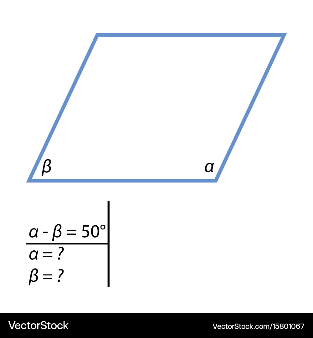 Task to find the corners of parallelograms Vector Image