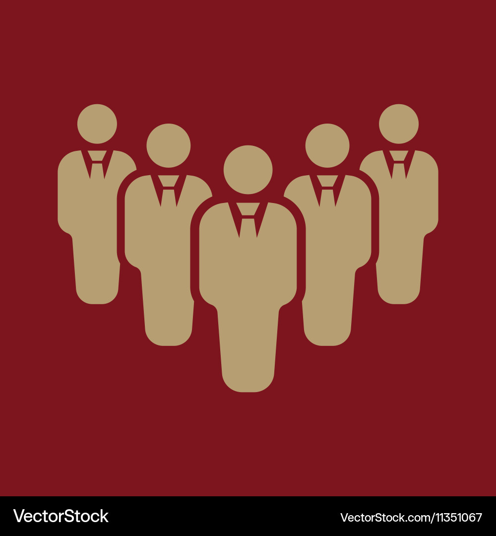 The teamwork icon Leader and chief symbol Flat Vector Image