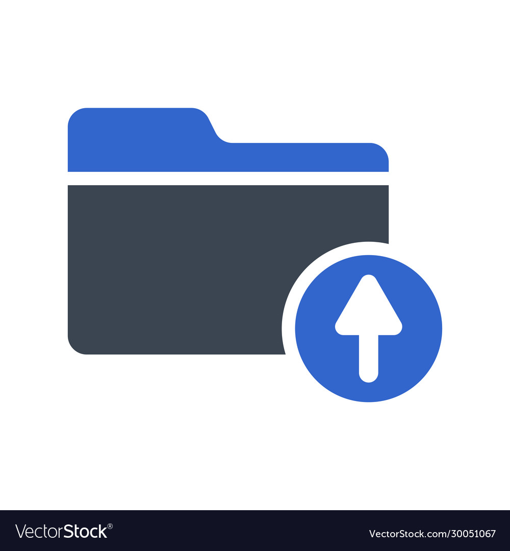 Upload folder icon Royalty Free Vector Image - VectorStock