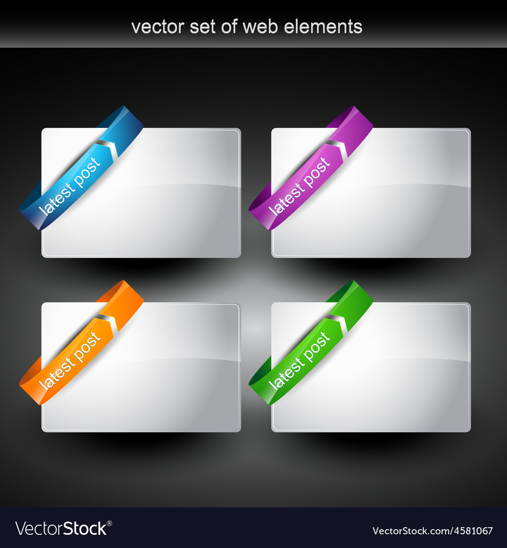 Web elements Royalty Free Vector Image - VectorStock