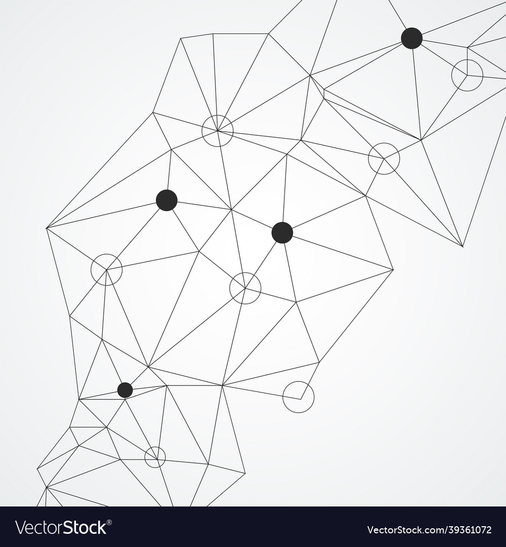 Abstract Connection Structure With Dots And Lines Vector Image