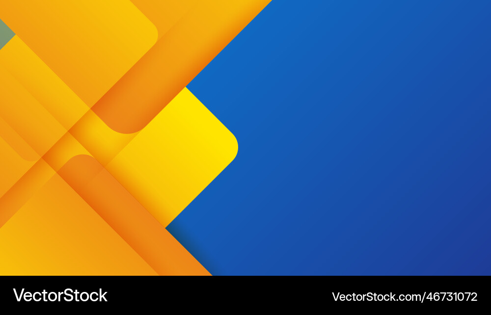 Blue background with orange and yellow color Vector Image