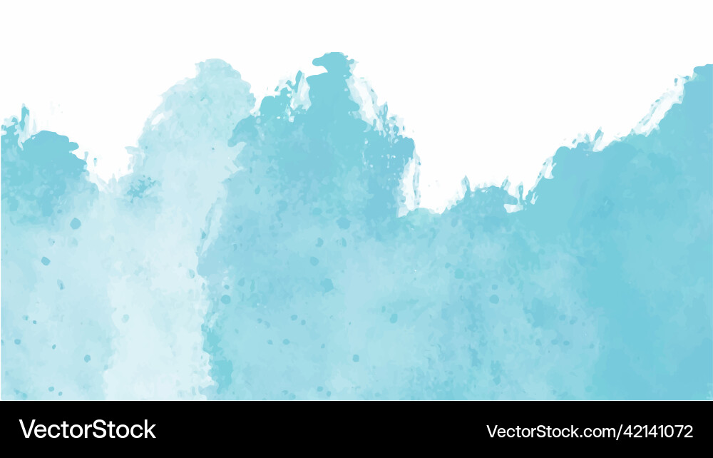 Blue watercolor background for your design Vector Image