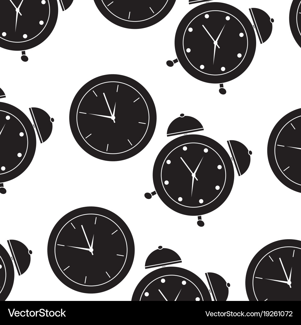 Business clock time alarm management seamless Vector Image
