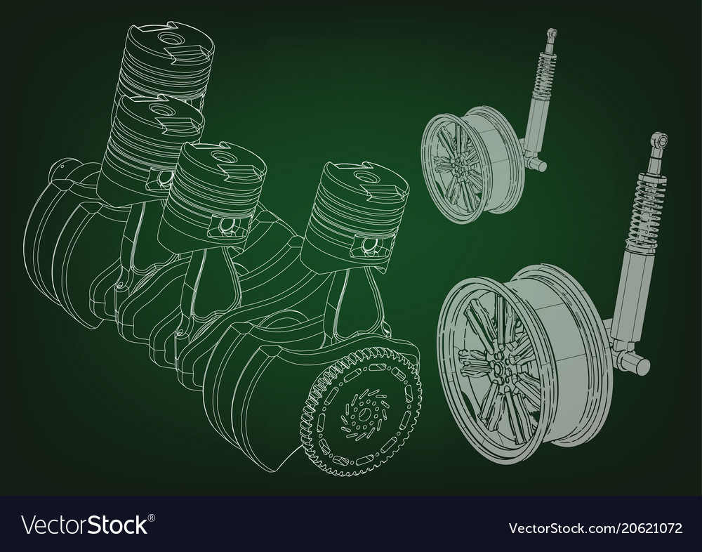 Car engine Royalty Free Vector Image - VectorStock