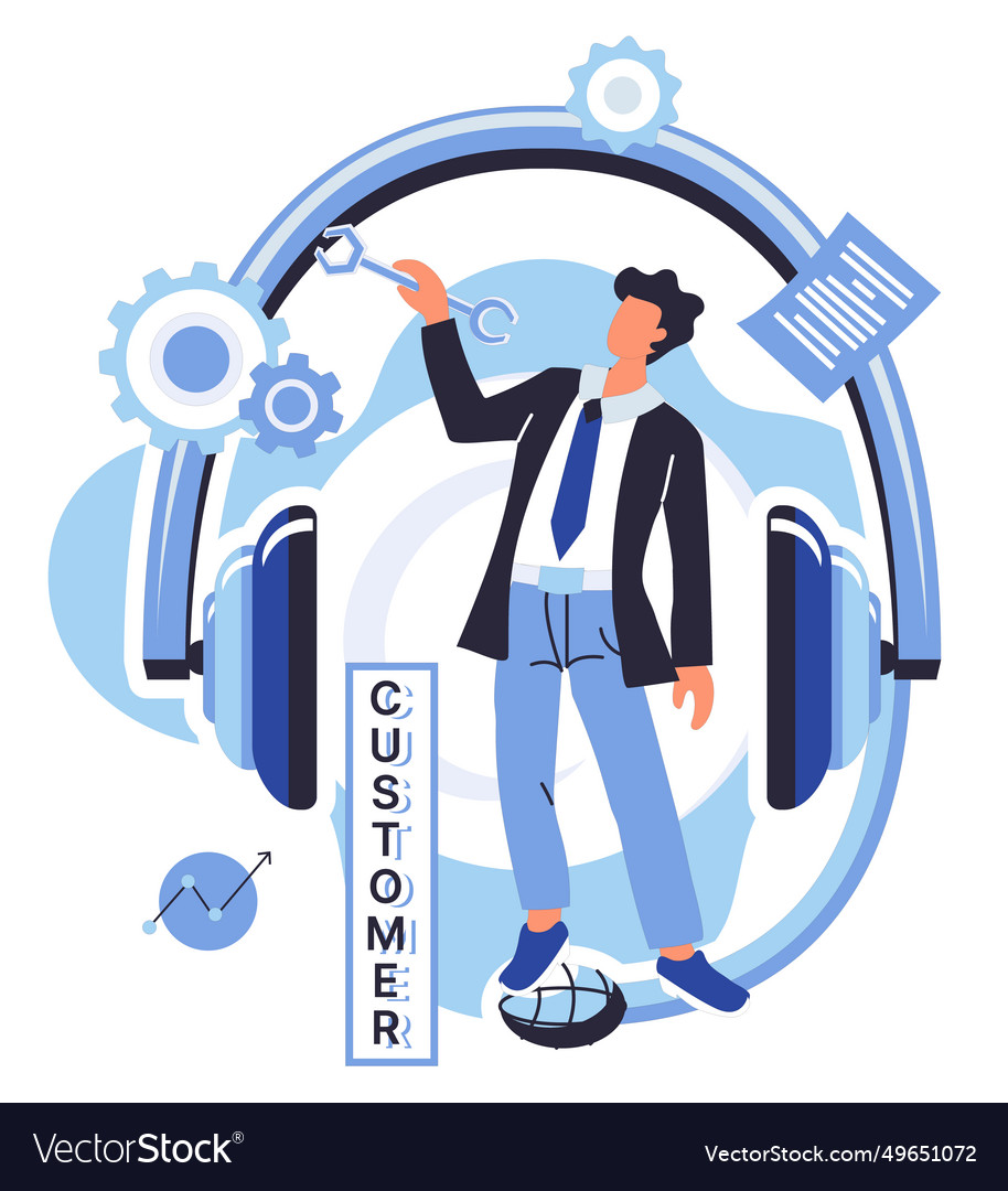 Client support the organizations commitment Vector Image