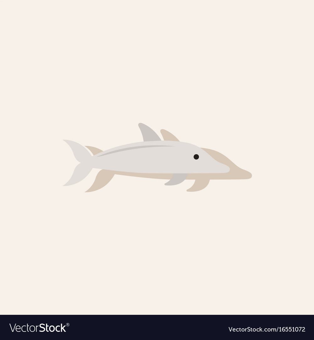 Dolphin delphinus delphis in sticker style Vector Image