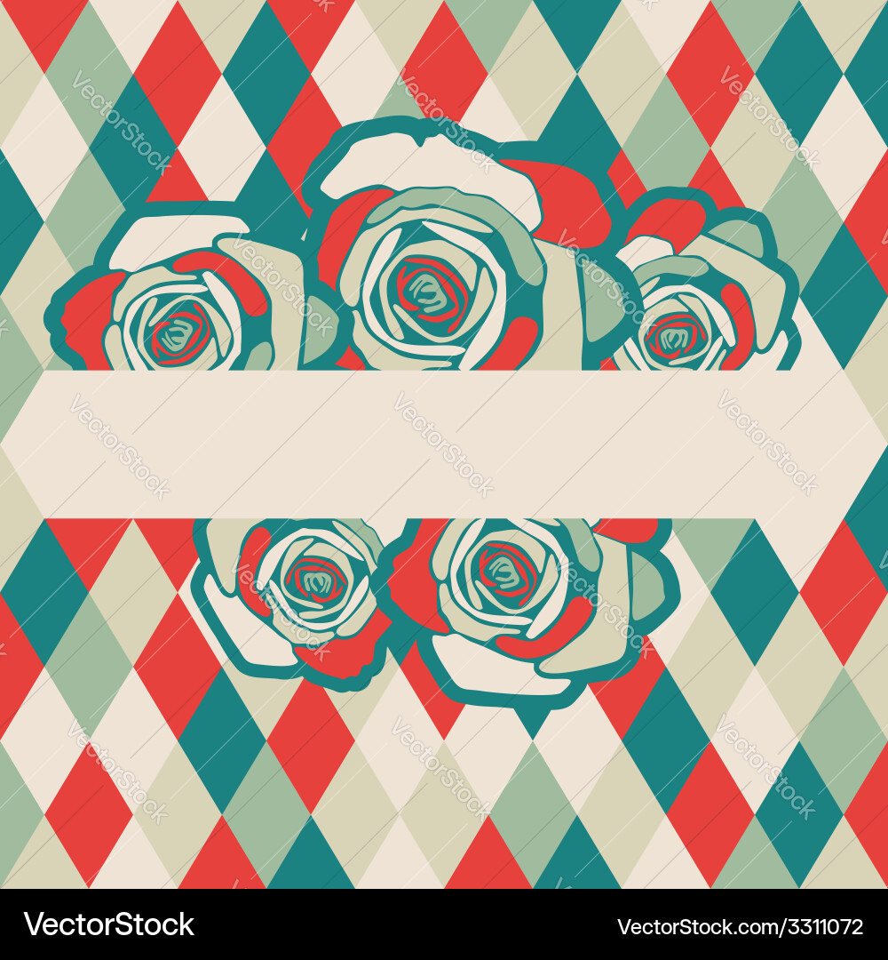 Floral postcard Royalty Free Vector Image - VectorStock