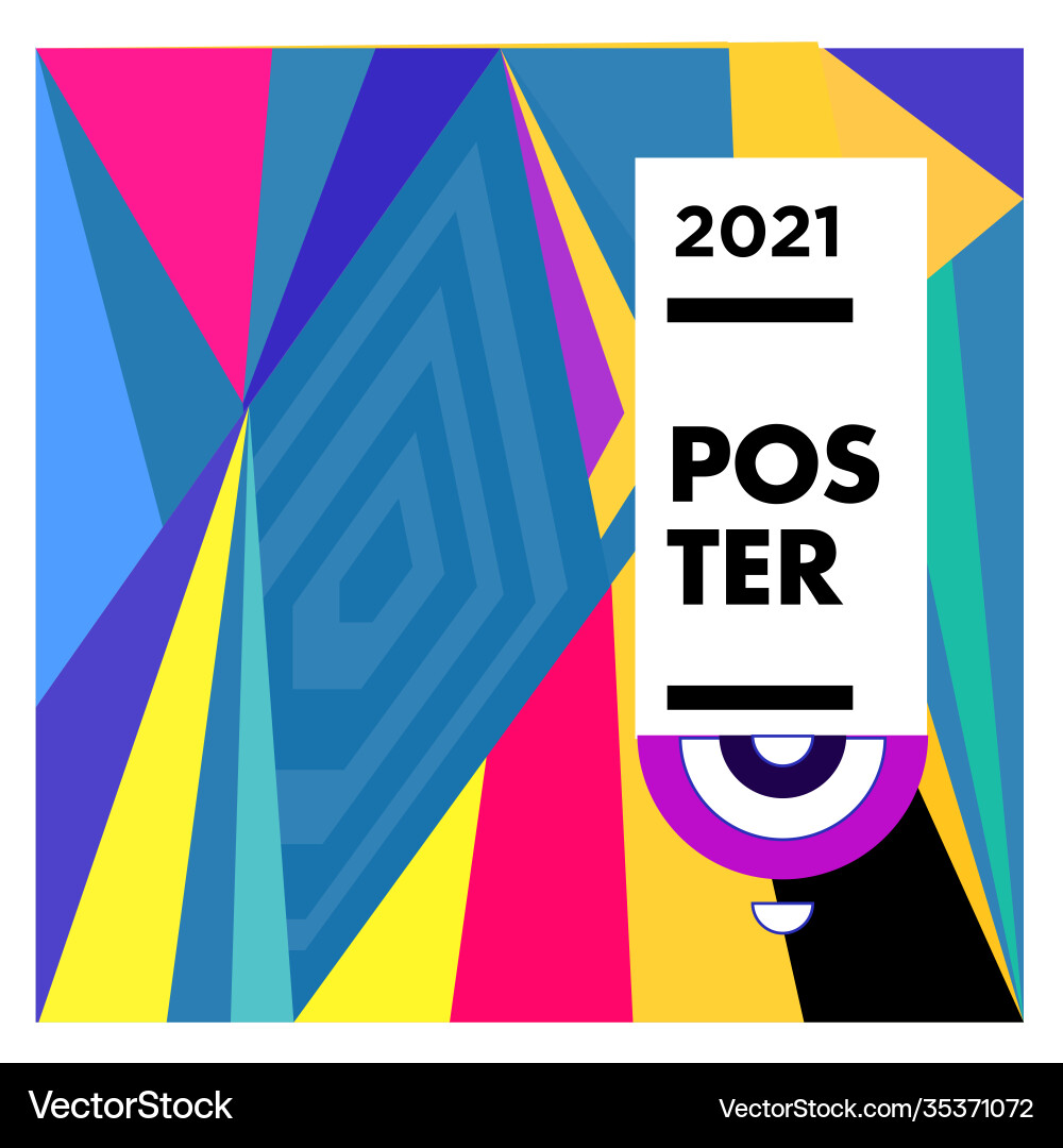 Geometric colorful pattern for poster and banner Vector Image
