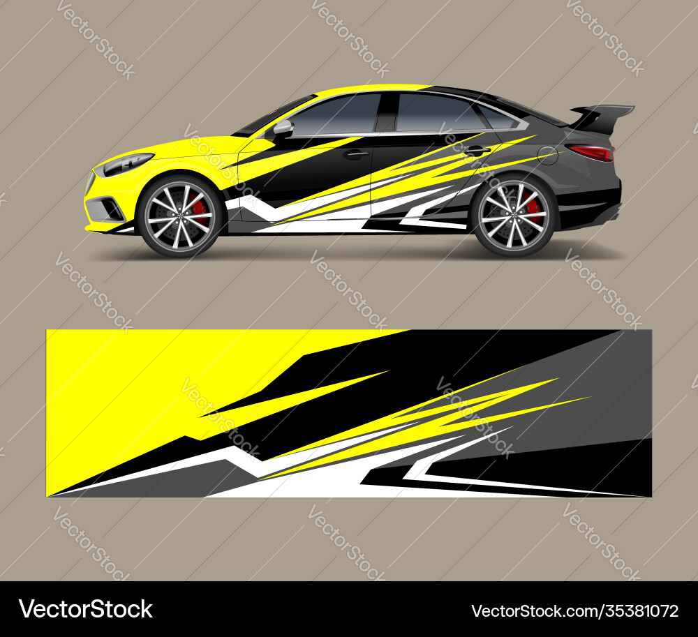 Graphic abstract racing designs for vehicle Vector Image