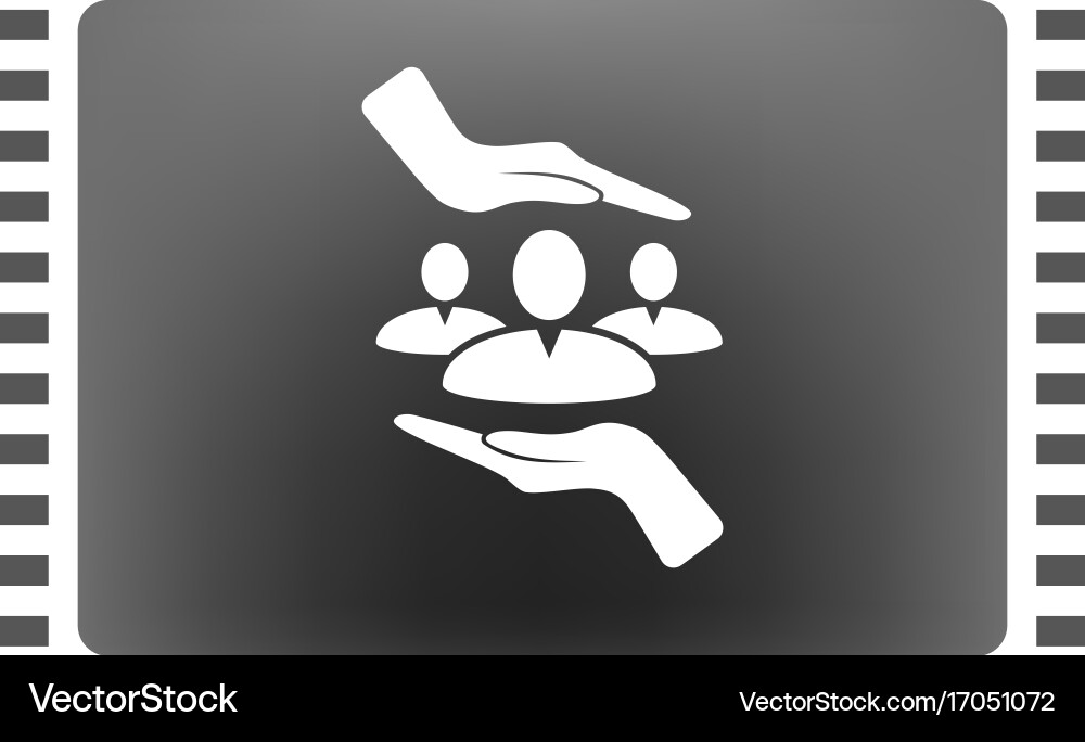 Group of people and hands icon Royalty Free Vector Image