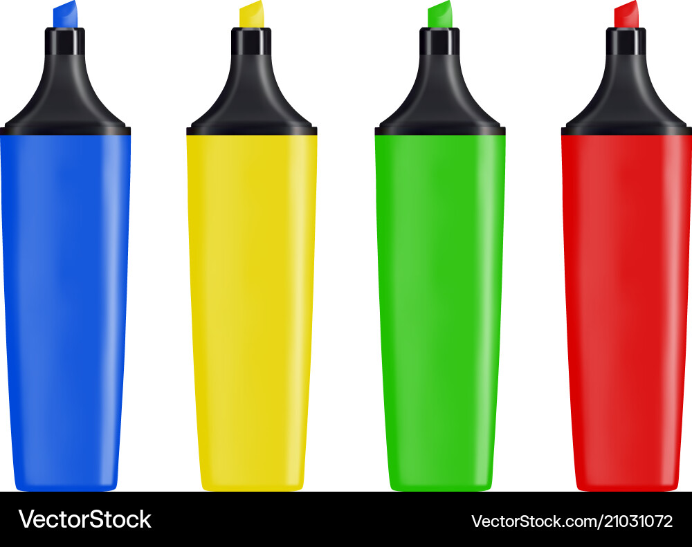 Markers are bright coloredmarkers colorful Vector Image