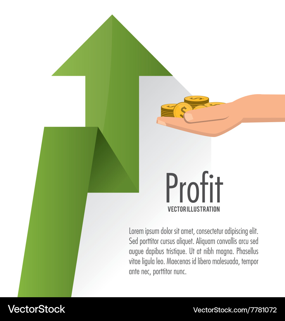 Profit icon design Royalty Free Vector Image - VectorStock