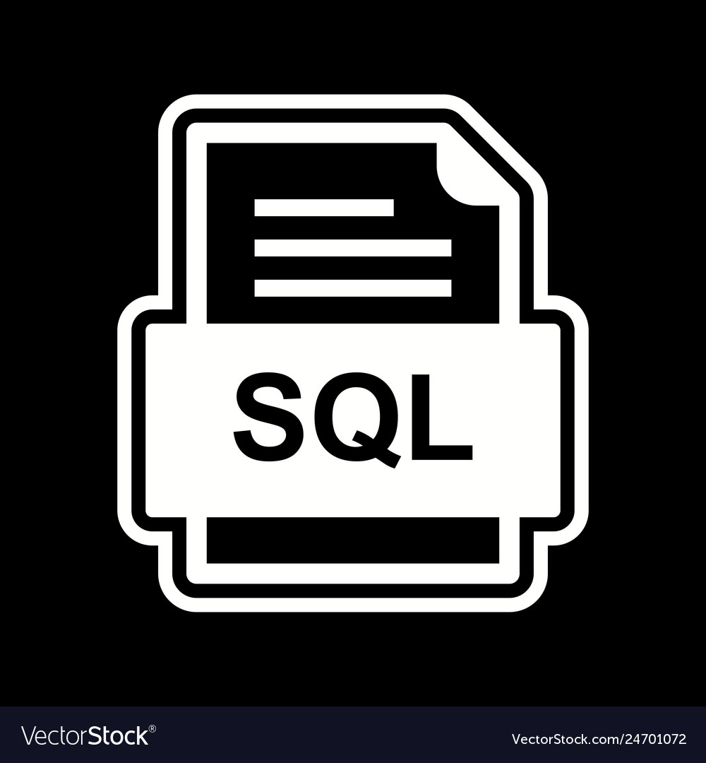 Sql file document icon Royalty Free Vector Image
