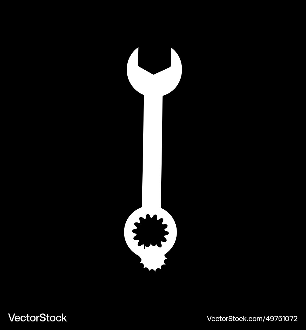 Wrench icon logo image Royalty Free Vector Image