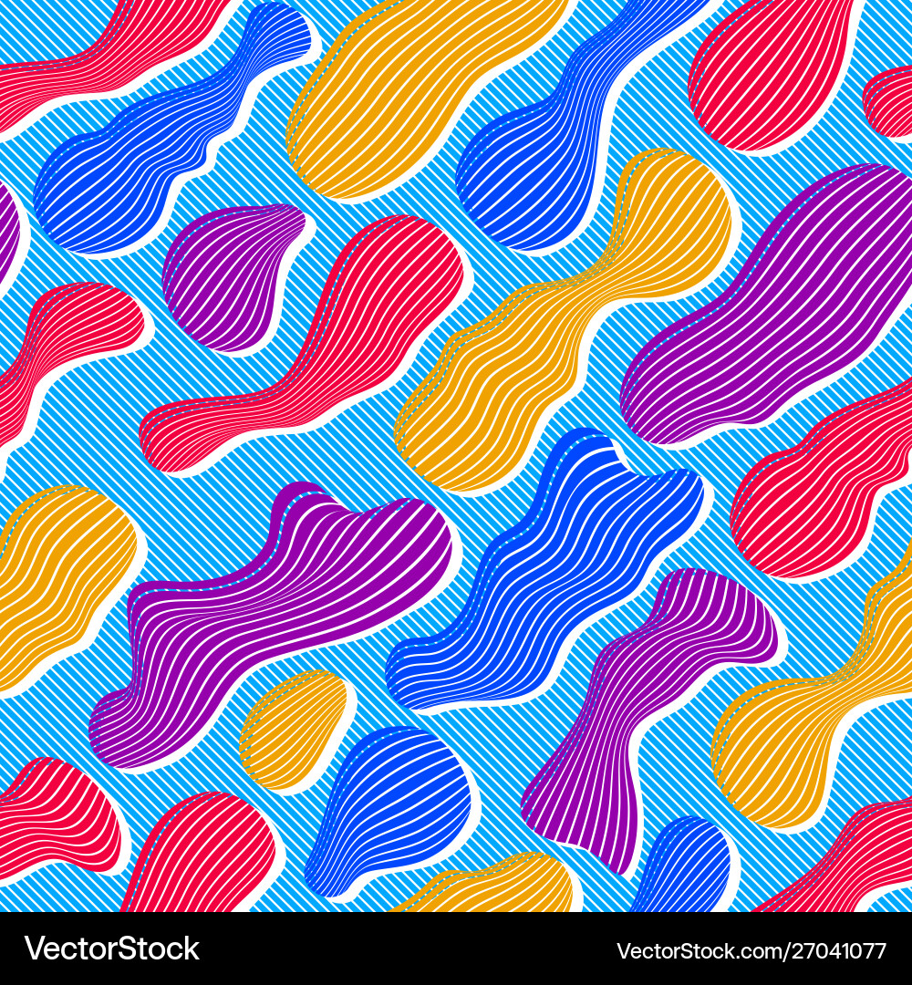 Beautiful abstract shapes flowing seamless Vector Image