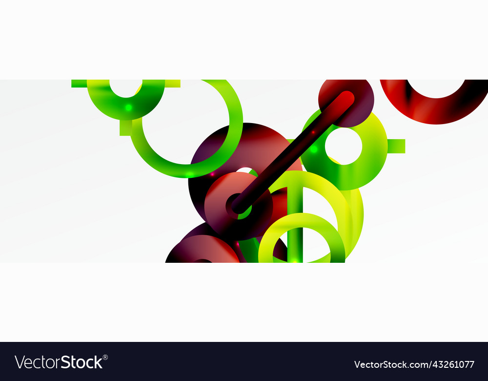 Circle Composition Abstract Background Trendy Vector Image