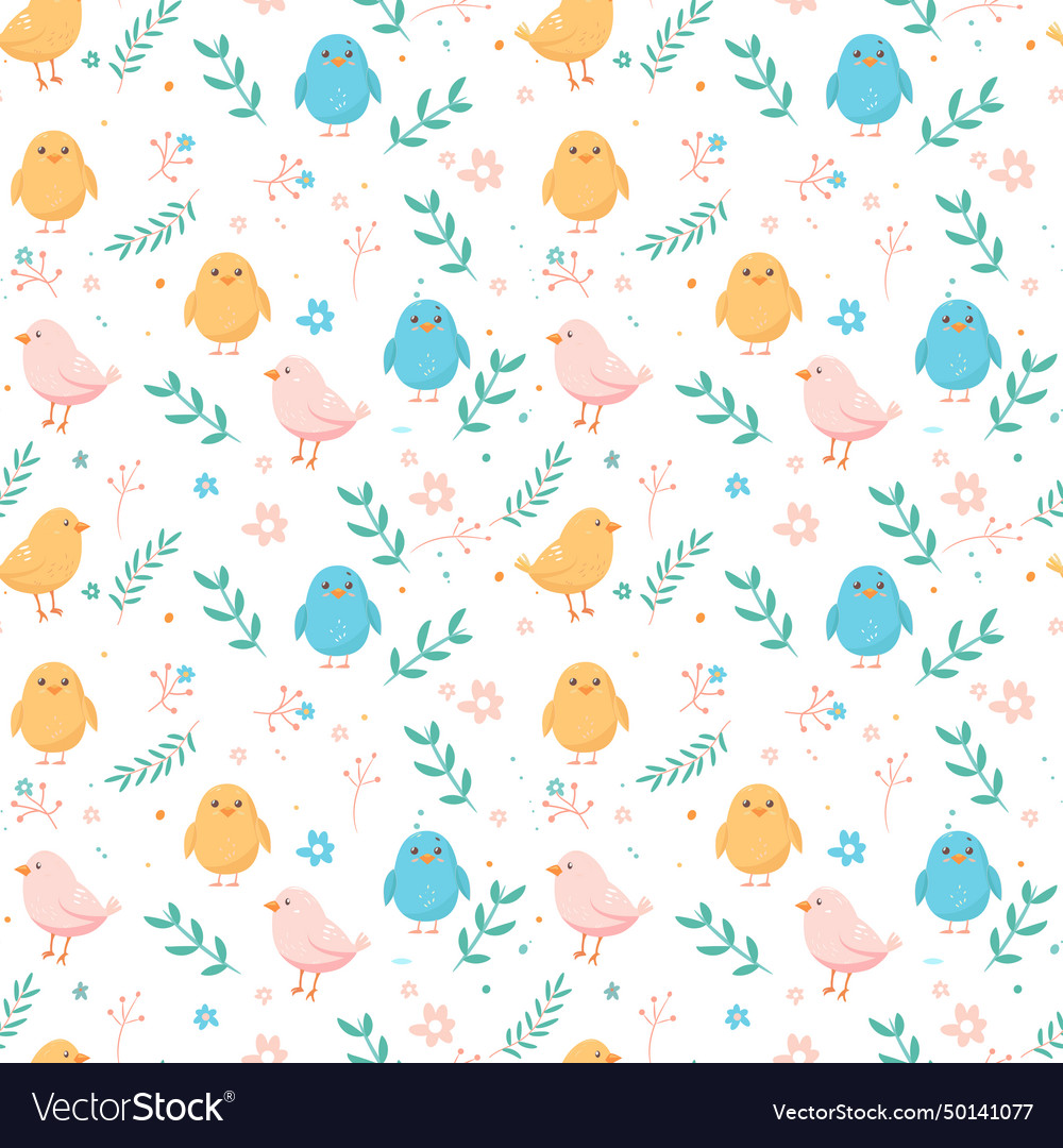 Cute easter seamless pattern background Royalty Free Vector