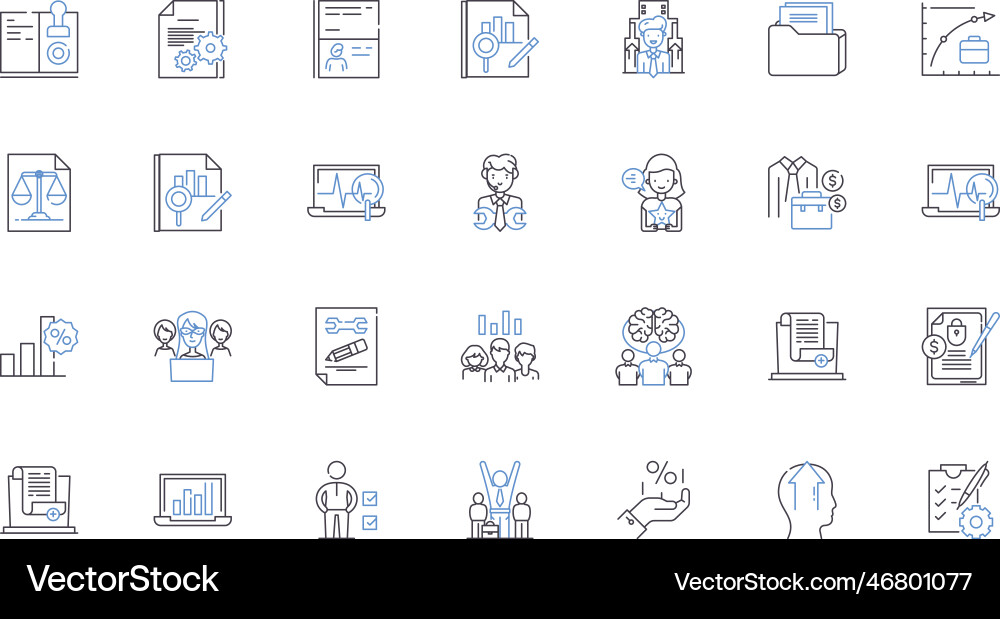 Decision concept line icons collection dilemma Vector Image