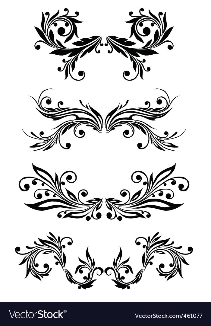 Floral design elements Royalty Free Vector Image