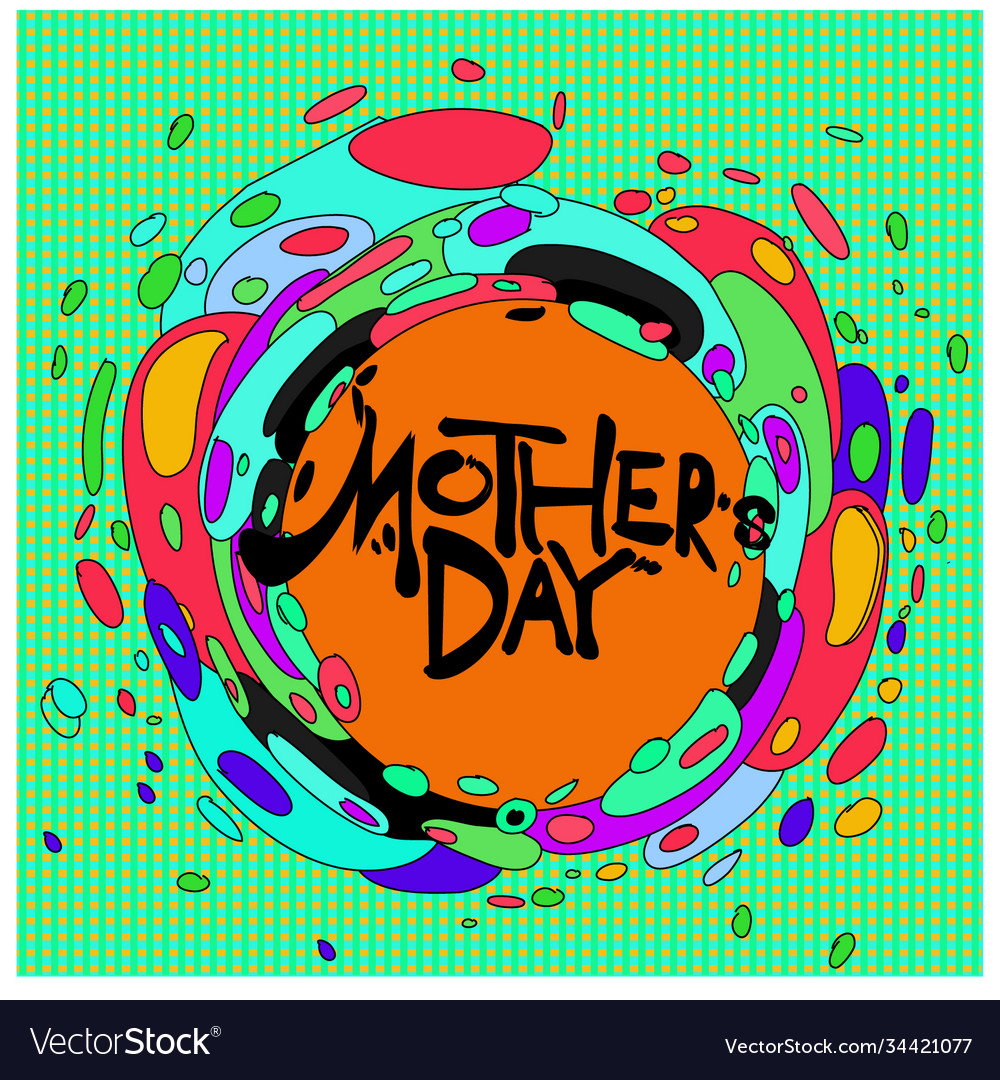 Happy Mothers Day Greeting Card With Typographic Vector Image