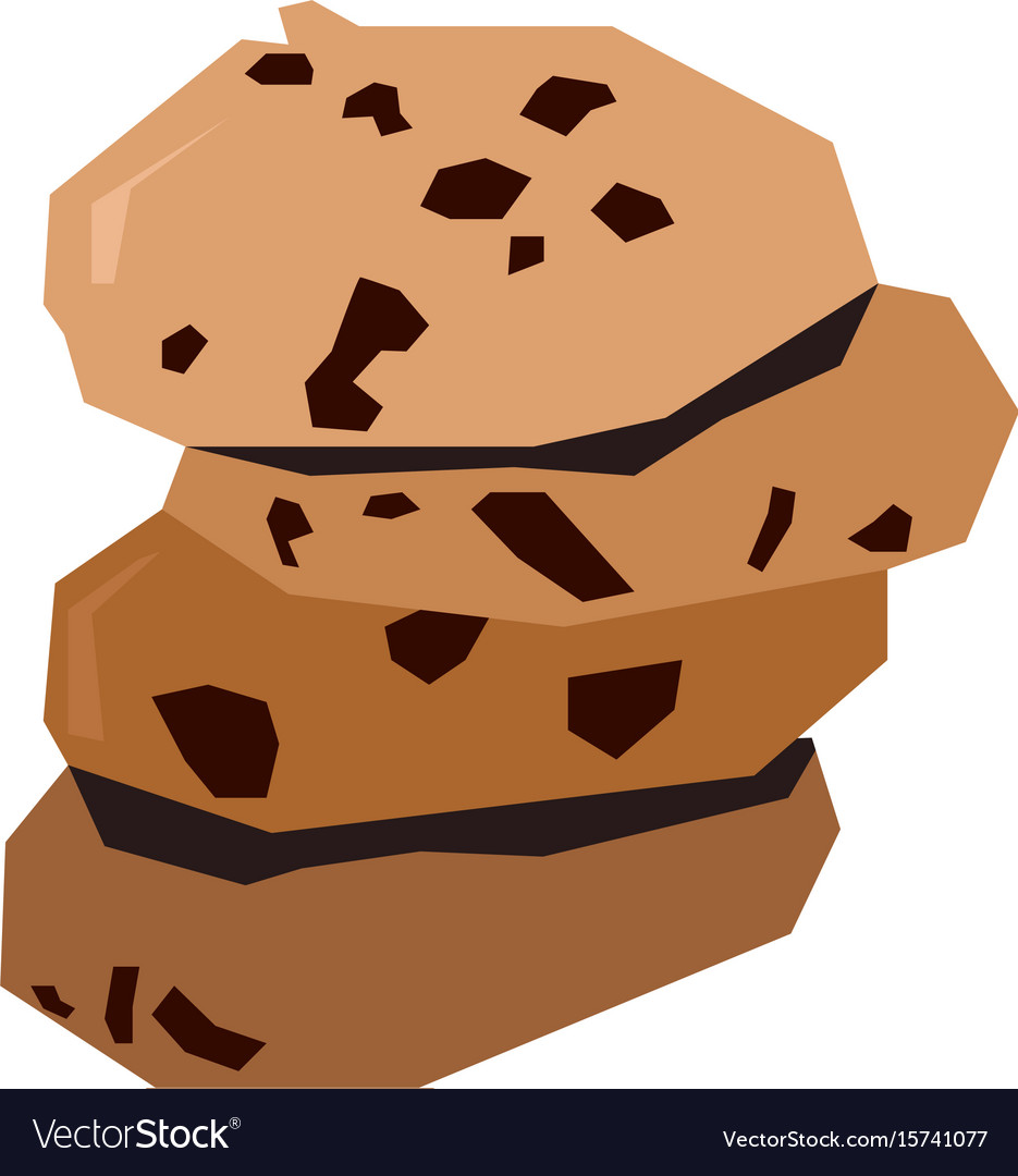 Isolated geometric cookies Royalty Free Vector Image