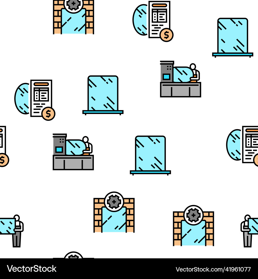 Mirror installation seamless pattern Royalty Free Vector