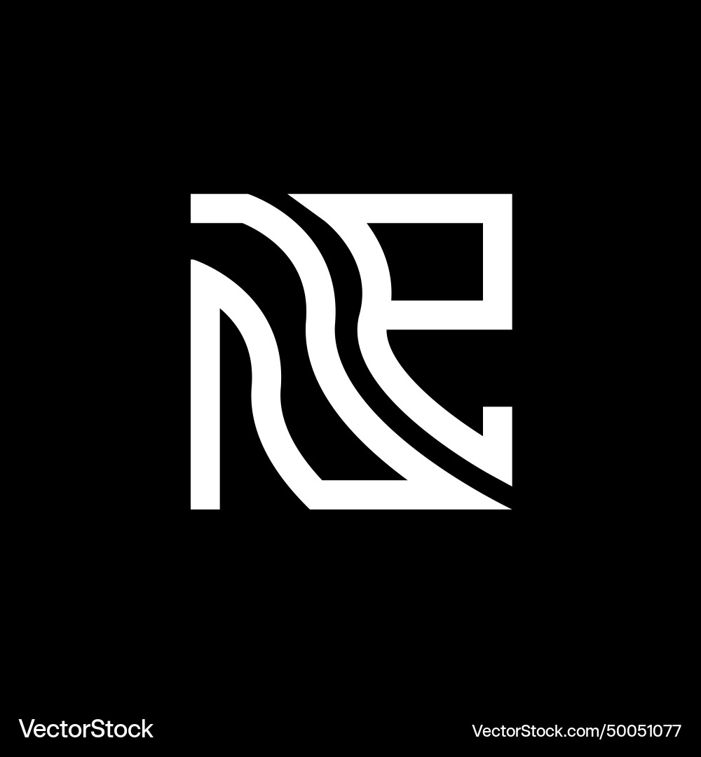 Np letter logo design np simple and modern logo Vector Image