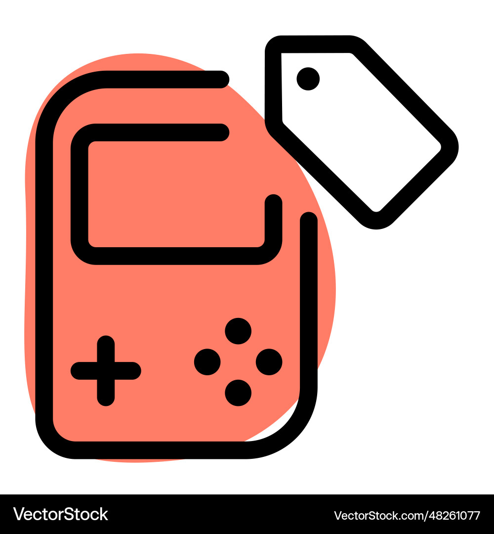 Price tag attached in the video game Royalty Free Vector
