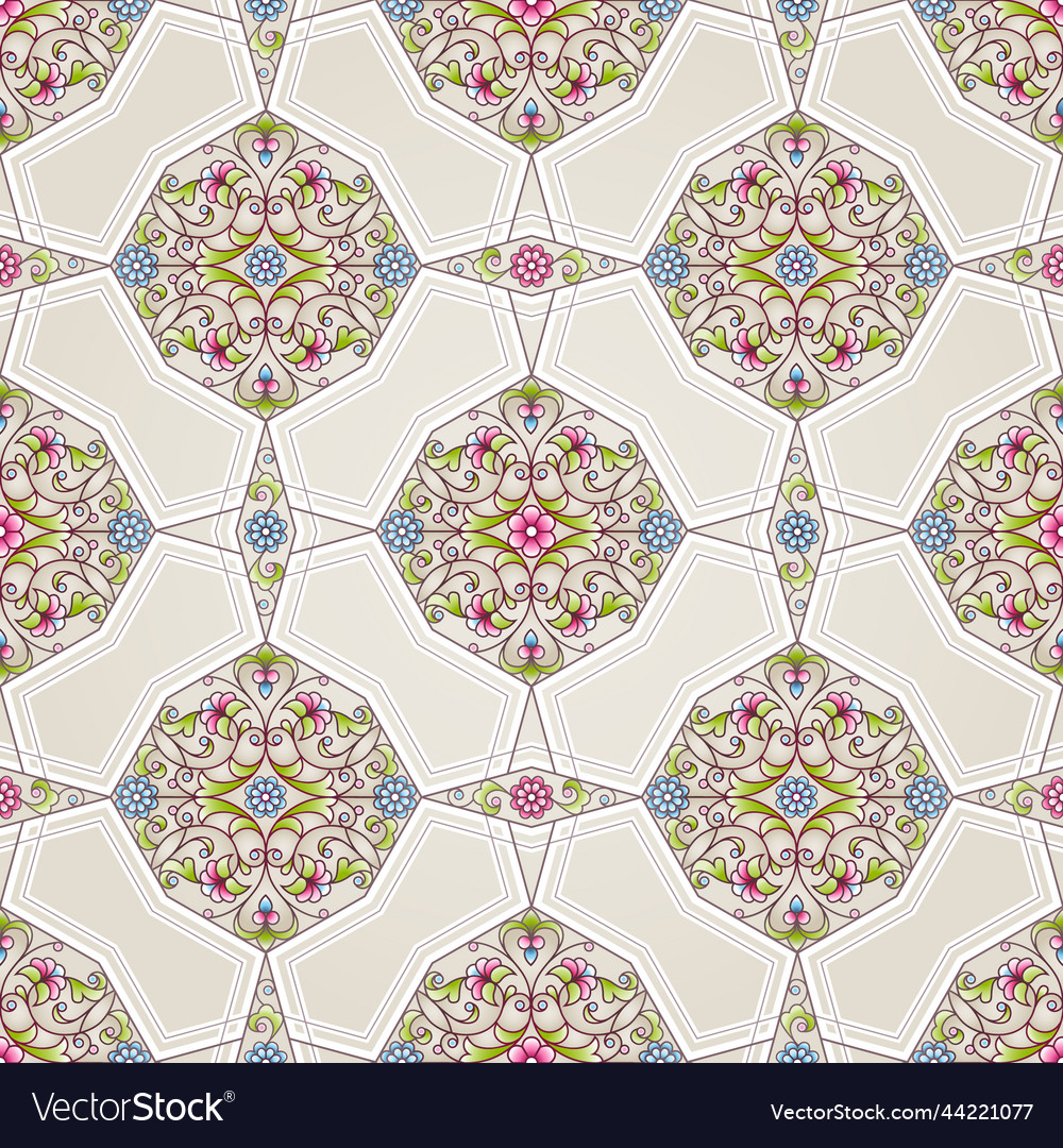 Seamless pattern in eastern style Royalty Free Vector Image