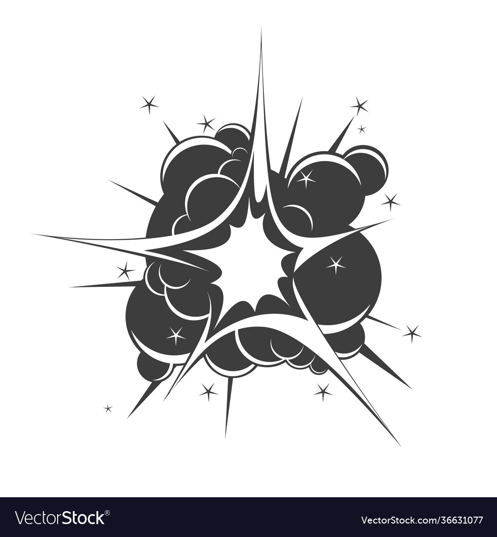 Single explosion Royalty Free Vector Image - VectorStock