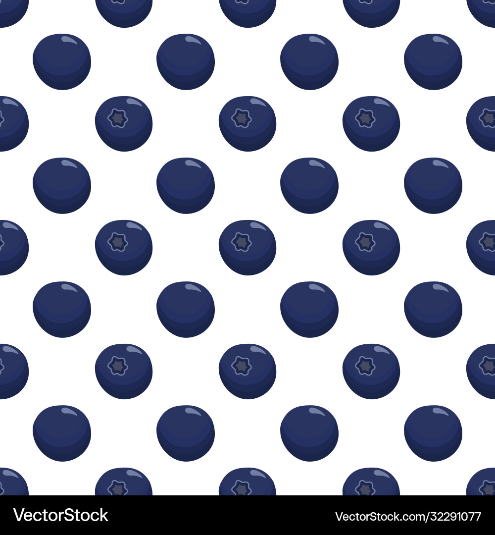 Theme big colored seamless blueberry Royalty Free Vector