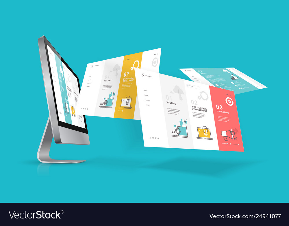 Web design template Royalty Free Vector Image - VectorStock