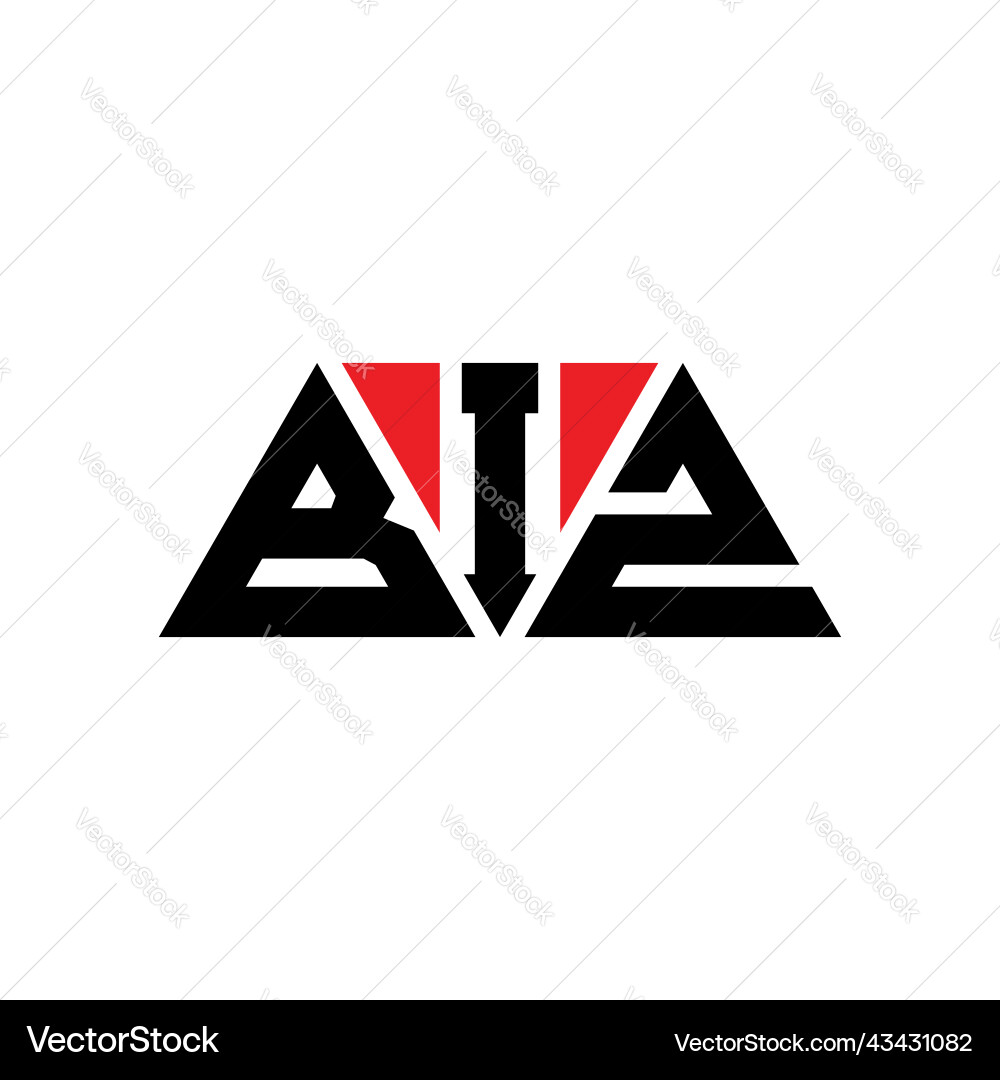 Biz triangle letter logo design Royalty Free Vector Image