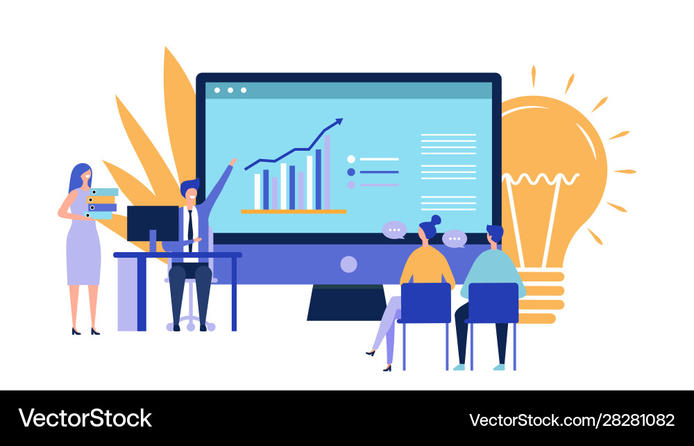 Business project presentation attraction of Vector Image