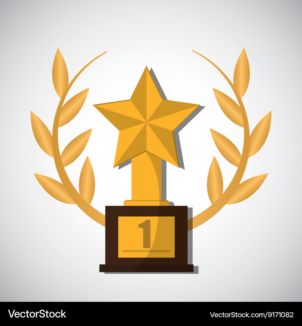 Champion design winner icon colorful Royalty Free Vector